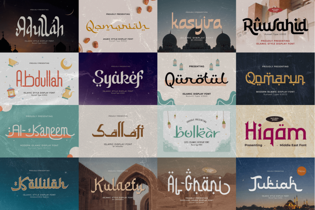 The Arabic Font Bundle - 54 Font - Imoodev